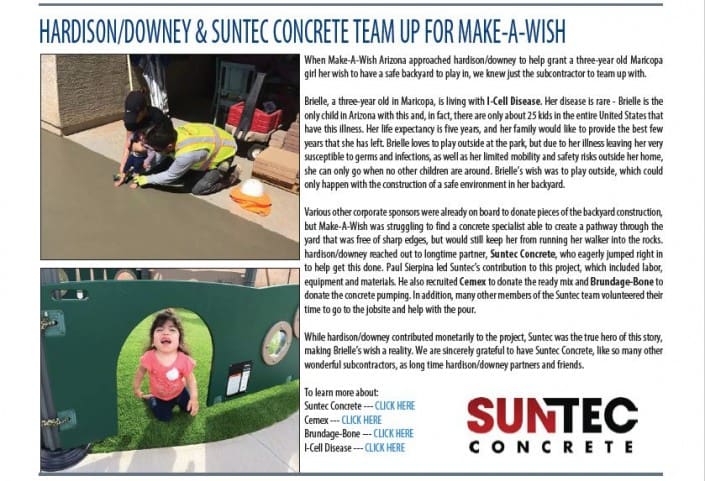 hardison/downey & Suntec Concrete Team up for Make-A-Wish – Suntec Concrete